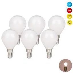 N&auml;ve N&Auml;VE LED-Leuchtmittel "Daffy", Energieeffizienz: F (A-G), wei&szlig;, &Oslash;:4,5cm, Leuchtmittel, 6er Set