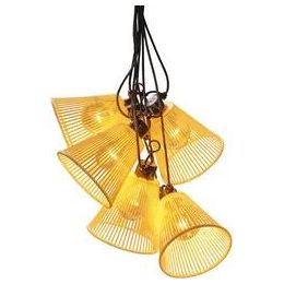 Konstsmide LED-Lichterkette, Energieeffizienz: G (A-G), schwarz, Dioden 10 Stk., Kabellänge 0,85m x Gesamtlänge 10m, Lichterketten, 10 klare Birnen / bernsteinfarbene Dioden