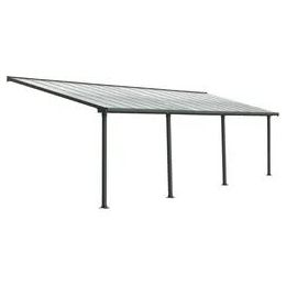 Terrassendach PALRAM - CANOPIA "Olympia 3x9.15", grau, B:924cm T:295cm, Aluminium, Polycarbonat (PC), Terrassen&uuml;berdachungen, BxT: 924x295 cm