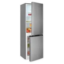 Exquisit Kühl-/Gefrierkombination "KGC231-60-E-050C", Energieeffizienz: C (A-G), silber (edelstahlfarben), Rechtsanschlag, Kühlschränke