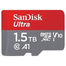 Sandisk Speicherkarte "microSDXC Ultra 1,5TB, Adapter "Mobile", grau, 1500 GB, Speicherkarten