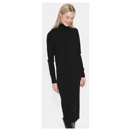 Strickkleid SAINT TROPEZ "MilaSZ Roll Neck Long Dress", Damen, Gr. XL, N-Gr, schwarz, Feinstrick, Obermaterial: 80% Viskose, 20% Polyamid, unifarben, lang, Kleider Strickkleid, Viskosemischung, Casual fit