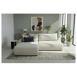 Ecksofa Trendmanufaktur "Fordon II, Schlafsofa mit Bettkasten, Couch in L-Form, Breite 250 cm", grau (sandgrau), B:250cm H:82cm T:167cm, 100% Polyester, Sofas, in Struktur LUMOS, 3D-Effekt, sandgrau, Armlehne links