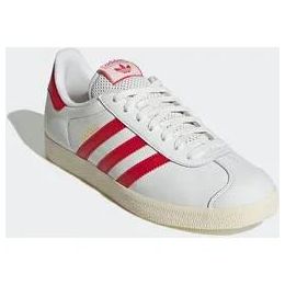 Sneaker Adidas ORIGINALS "GAZELLE", Herren, Gr. 43, wei&szlig; (core wei&szlig;, better scarlet, cream wei&szlig;), Leder, Synthetik, Schuhe Sneaker