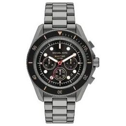 Chronograph Michael Kors "MARITIME", grau (anthrazit), Armbanduhren, Herren, Chronograph, Quarzuhr, Armbanduhr, Herrenuhr, Edelstahlarmband, analog, Tag