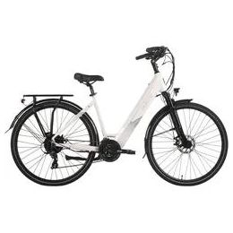 E-Bike Adore "28" Alu Trekking E-Bike ATR-180 Heckmotor 50NM / 15Ah Glacier White" Gr. 48, wei&szlig;, schwarz, Elektrofahrr&auml;der, 48cm, 28 Zoll (71,12cm), Pedelec, Elektrofahrrad f&uuml;r Damen und Herren