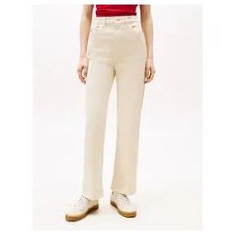 Tommy Hilfiger Webhose TOMMY JEANS "TJW LAYLA HR SLIM STR GMD", Damen, Gr. 33, Länge 32, beige (desert sand dune), Web, Obermaterial: 97% Baumwolle, 3% Elasthan, unifarben, figurbetont normal, Hosen
