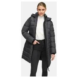Winterjacke Marikoo "Kaltn&auml;schen", Damen, Gr. S, grau (anthrazit), Obermaterial: 100% Polyester; Futter: 100% Polyester; Wattierung: 100% Polyester; &Auml;rmelfutter: 100% Polyester, Jacken Winterjacke, mit abnehmbarer Kapuze und hochschlie&szlig;endem Kragen