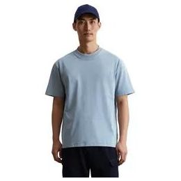 Marc O'Polo T-Shirt MARC O'POLO "aus schwerem Bio-Baumwoll-Jersey", Herren, Gr. XXL, blau (meltwater), Obermaterial: 100% Baumwolle, unifarben, Basic, relaxed fit, Rundhals, Shirts