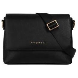 Umhängetasche Bugatti "ELLA SAFFIANO", Damen, Gr. B/H/T: 25cm x 19cm x 9cm onesize, schwarz, Polyurethan (PU), Taschen