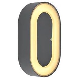 Globo LIGHTING LED Außen-Wandleuchte "SURA", anthrazit, 1 Stk., Leuchten, Außenleuchte/anthrazit/Kunststoff opal/IP54/3000K