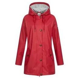 Regenjacke ANKERGLUT "Friesennerz ANKERGLUT HVN", Damen, Gr. 40/42 (M), rot, Obermaterial: 100% Polyurethan; Futter: 100% Polyester, figurumspielend, gerader Abschluss mit Druckknopf, Jacken, auch in Großen Größen erhältlich