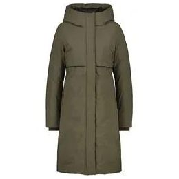alife and kickin Steppjacke ALIFE & KICKIN "Damen CarsynAK A", Damen, Gr. S, grün (olive drab), 100% Polyester, tailliert knielang, Rippbündchen, Jacken, Wintermantel mit regulierbarem Taillen- Kordelzug und Kapuze