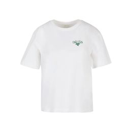 Miss Tee T-Shirt 'Grow Your Dreams And Plants' Damen Größe M grün / weiß