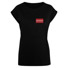 Merchcode T-Shirt 'Marocco Dima Maghreb' Damen Größe XXL rubinrot / schwarz / weiß