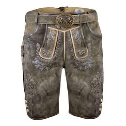 Edelnice Kurze Wildbock Lederhose Marcel in braun | Gr.: 54