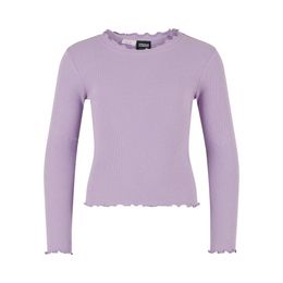 Urban Classics Top 'Girls Short Rib Longsleeve' girl Purple size 134/140