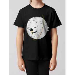 watabout.kids T-Shirt 'Planet mit Eis' Jungen Gr&ouml;&szlig;e 110/116 hellgrau / schwarz