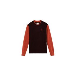 Scalpers Pullover Jungen Größe 170/176 dunkelbraun / orangerot