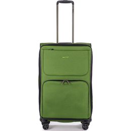 Stratic Weichgepäck-Trolley »Bendigo Light + M, green« 78 l 4 Rollen Reisekoffer großer Koffer Aufgabegepäck TSA-Zahlenschloss green