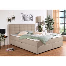 Inosign Boxbett »Ovalo« wahlweise mit Bettkasten, in H2, H3 & H4 erhältilich beige-creme