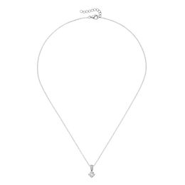Firetti Kette mit Anhänger »Schmuck Geschenk Silber 925 Halsschmuck Ankerkette Solitär-Optik« mit Zirkonia (synth.) silberfarben-kristallweiß...
