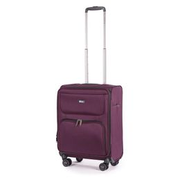 Stratic Trolley »BENDIGO LIGHT+ Koffer S« 1 Stk. tlg. 42 l 4 Rollen Weichschalenkoffer Trolley TSA-Zahlenschloss CONNECT NFC-Chip aubergine