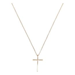 Urban Classics Edelstahlkette »Unisex Big Basic Cross Necklace« gold onesize Stilvolle Halsketten für jeden Anlass