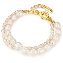 YOKOAMII Perlenarmband »Y98« mit Perle gelbgold none Damen-Armband