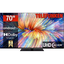 Telefunken LED-Fernseher »D70V950M2CWH« 177 cm/70 ′′ Android TV Smart-TV Dolby Atmos, USB-Recording, Google Assistent, Android-TV schwarz...
