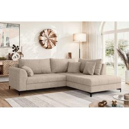 OTTO HOME Ecksofa »LEEVKE Design-Sofa mit Ottomane rechts/links bestellbar, Breite 232 cm« in vielen modernen Farben erhältlich, belastbar bis 480...