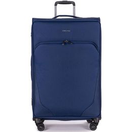 Stratic Weichgepäck-Trolley »Mix L, blue« 88 l 4 Rollen Reisekoffer großer Koffer Aufgabegepäck TSA-Zahlenschloss blue