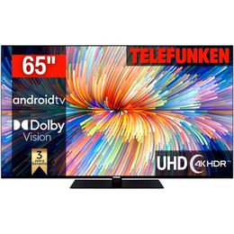 Telefunken LED-Fernseher »D65V950M2CWH« 164 cm/65 ′′ Smart-TV Dolby Atmos, USB-Recording, Google Assistent, Android-TV schwarz Frameless...