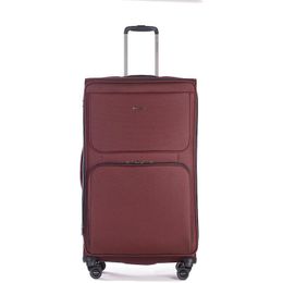Stratic Weichgepäck-Trolley »Bendigo Light + L, redwine« 105 l 4 Rollen Reisekoffer großer Koffer Aufgabegepäck TSA-Zahlenschloss redwine