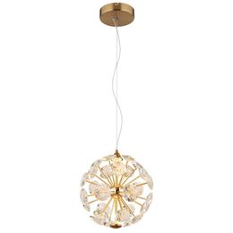 Globo LIGHTING LED Pendelleuchte »VIRINA« LED-Modul 1 Stk. Warmweiß Hängelampe/Hängeleuchte/Wohnzimmer/Esstisch/elegant goldfarben