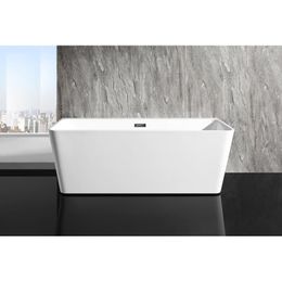 Welltime Badewanne »Granada« Höhe 58 cm verstellbare Füße freistehend, aus hochwertigem Sanitäracryl, mit Pop Up Ventil weiß freistehend Design...