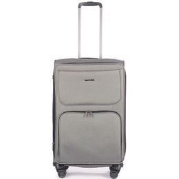 Stratic Weichgepäck-Trolley »Bendigo Light + M, silver« 78 l 4 Rollen Reisekoffer großer Koffer Aufgabegepäck TSA-Zahlenschloss silver