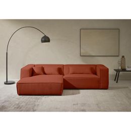 LeGer Home by Lena Gercke Ecksofa »PIARA mit Kedernaht, Cord, Leinenoptik o. Strukturstoff, Couch, L-Form« wahlweise Ottomane rechts/links,...