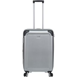 Stratic Hartschalen-Trolley »Stripe, 66 cm« 67 l 4 Rollen Reisekoffer Reisegepäck Aufgabegepäck TSA-Zahlenschloss Silver
