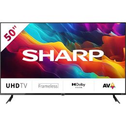 Sharp LED-Fernseher »50FJ2E« 126 cm/50 Smart-TV Roku TV nur in Deutschland verfügbar, Rahmenlos, HDR10, Dolby Digital schwarz Anschlüsse: 3x HDMI...