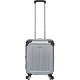 Stratic Hartschalen-Trolley »Stripe, 54 cm« 32 l 4 Rollen Handgepäck Reisekoffer Reisegepäck TSA-Zahlenschloss Silver