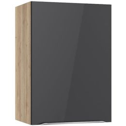 Optifit Hängeschrank »Lilly2« Breite 50 cm, 1 Tür, 2 Einlegeböden anthrazit lackiert/wildeiche/wildeiche