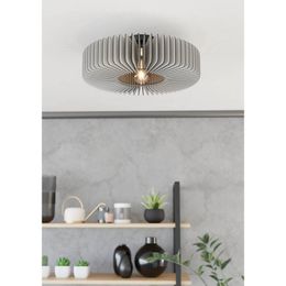 Eglo Deckenleuchte »PALOMBAIA« E27 1 Stk. Deckenlampe, Wohnzimmerlampe aus Holz, E27 Fassung, Ø 50 cm grau