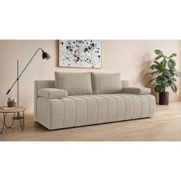 Home Affaire 3-Sitzer »LOVENDY Schlafsofa mit Bettkasten, Breite 195cm, Liegefläche 145x195cm« mit Rückenkissen und Armlehnenkissen, belastbar bis...