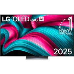 LG OLED-Fernseher »OLED77C5ELB« 195 cm/77 ′′ Smart-TV grau/schwarz ALLM, QMS), 3x USB 2.0, LAN, Wi-Fi 6, Bluetooth v 5.3; NVIDIA G-SYNC, AMD...