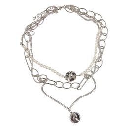 Urban Classics Edelstahlkette »Unisex Ocean Layering Necklace« silver onesize Stilvolle Halsketten für jeden Anlass