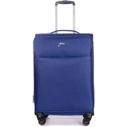 Stratic Weichgepäck-Trolley »Light + M, dark blue« 61 l 4 Rollen Reisekoffer Reisegepäck Aufgabegepäck TSA-Zahlenschloss dark blue