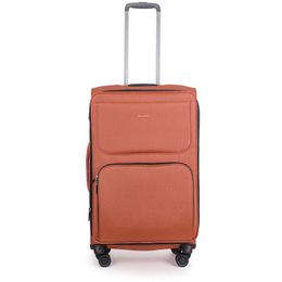 Stratic Weichgepäck-Trolley »Bendigo Light + M, rosso clay« 78 l 4 Rollen Reisekoffer Reisegepäck Aufgabegepäck TSA-Zahlenschloss rosso clay