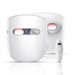 TENSCARE Gesichtsmassagegerät »Glowmask Gesichtsmakse mit LED« Drei Lichtarten für gezielte Hautpflege Weiß Verstellbares Kopfband für angenehmen Sitz