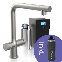 Sch&uuml;tte SCH&Uuml;TTE K&uuml;chenarmatur &raquo;"AQUADUCT" Sprudelwasser-Sp&uuml;ltischarmatur&laquo; mit K&uuml;hlsystem, Filter, Filterkopf und handels&uuml;blicher CO2-Kartusche...